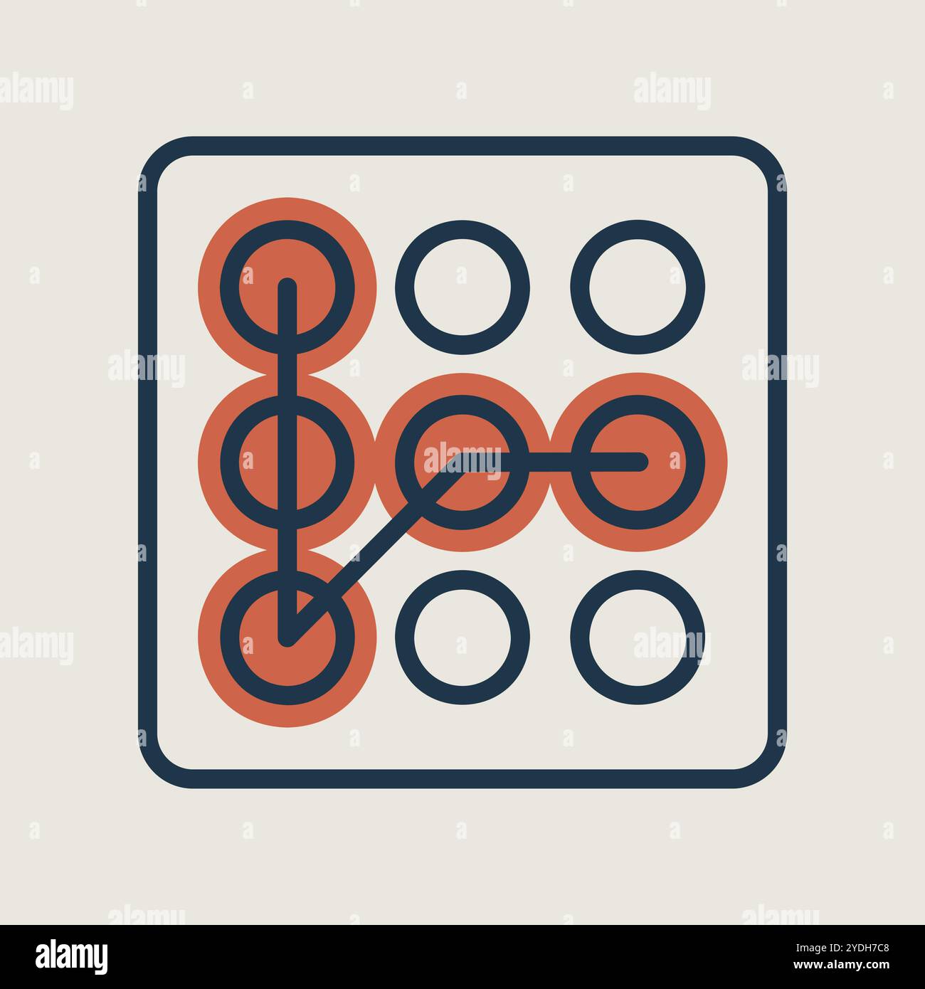 Lock pattern vector icon. Hand entering smartphone password symbol ...