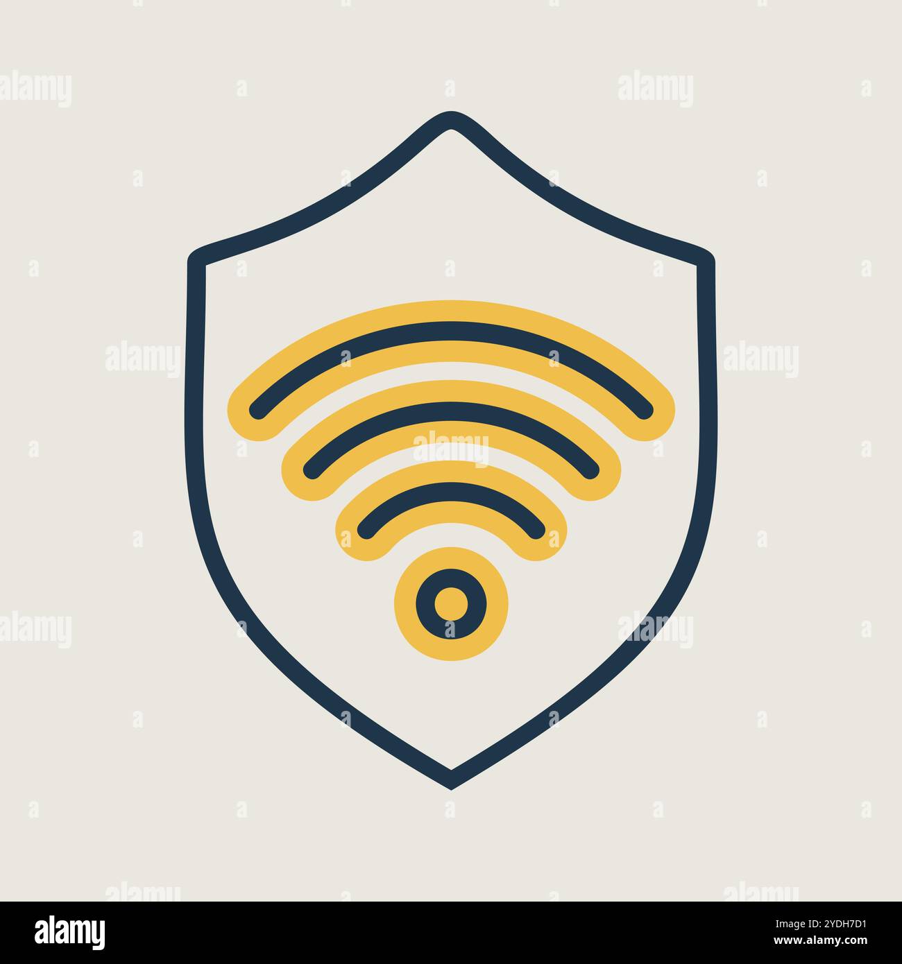 Protection wifi vector icon. Private network. Shield with wi-fi symbol ...