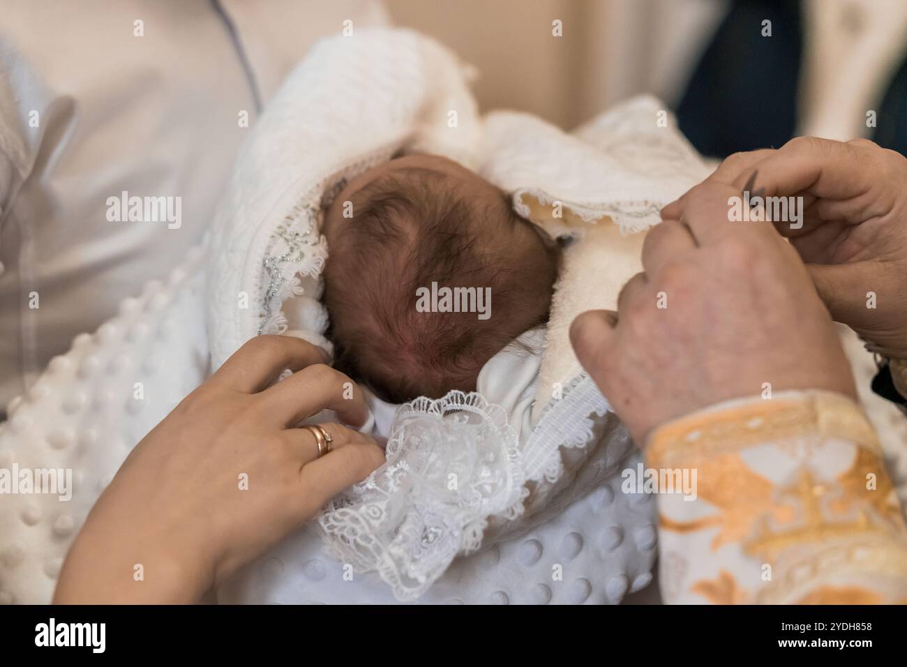 Blessing Ceremony for a Newborn in a Traditional Setting Stock Photo ...