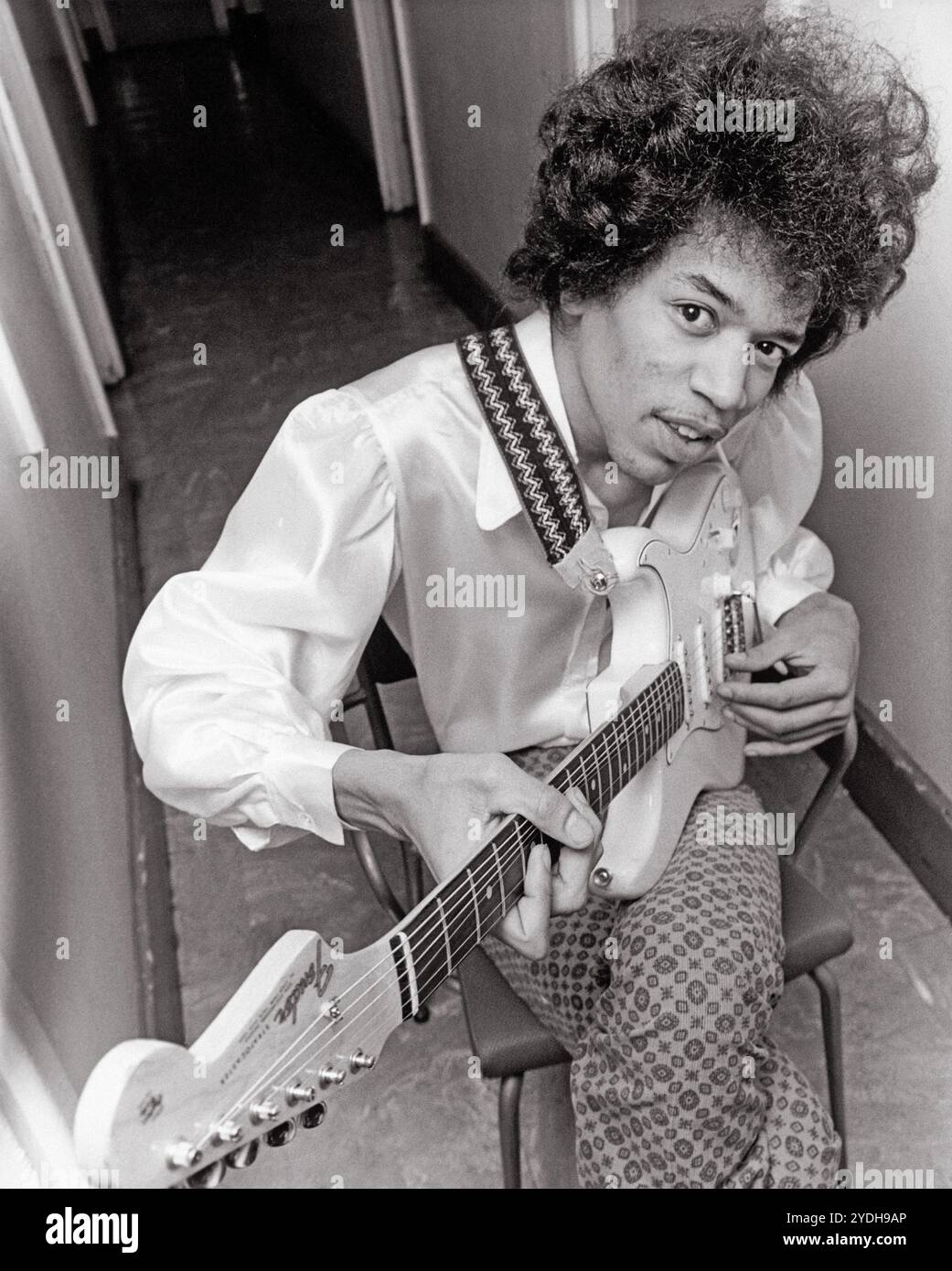 JIMI HENDRIX ( 1942-1970) American rock musician backstage at the ...