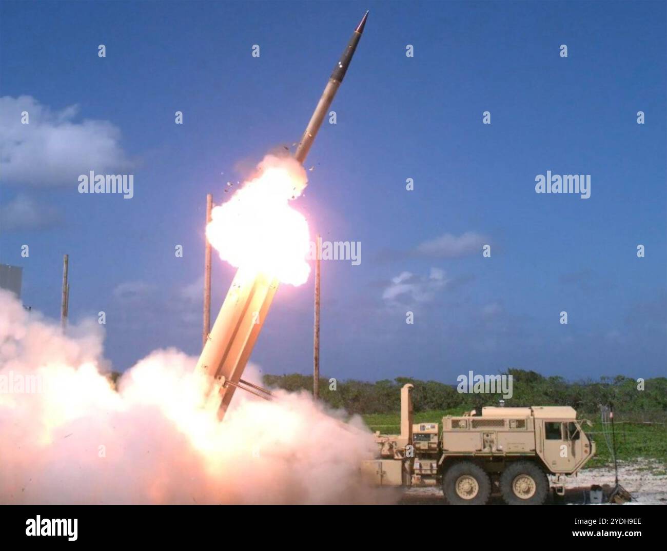 THAAD interceptor missile - Terminal High Altitude Area Defense. Photo ...