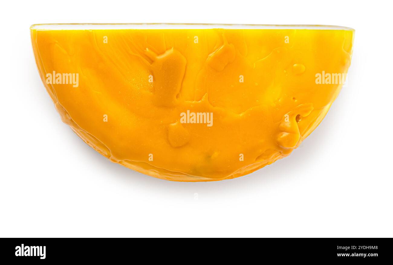 Cheese wheel Half isolated on white background. Packaging template ...