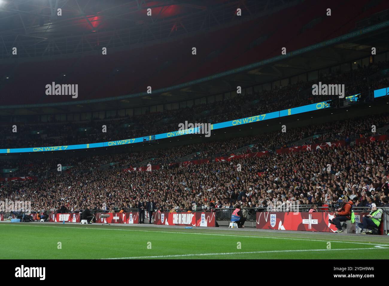 Stadium and crowd England v Germany women's football Wembley Stadium ...