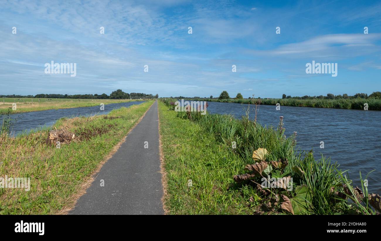 Blue ditch along road hi-res stock photography and images - Alamy
