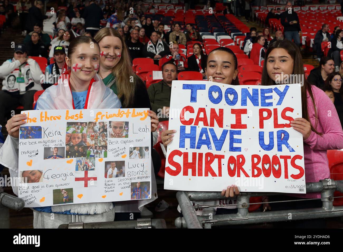 Ella Toone fans with placards England v Germany women's football ...