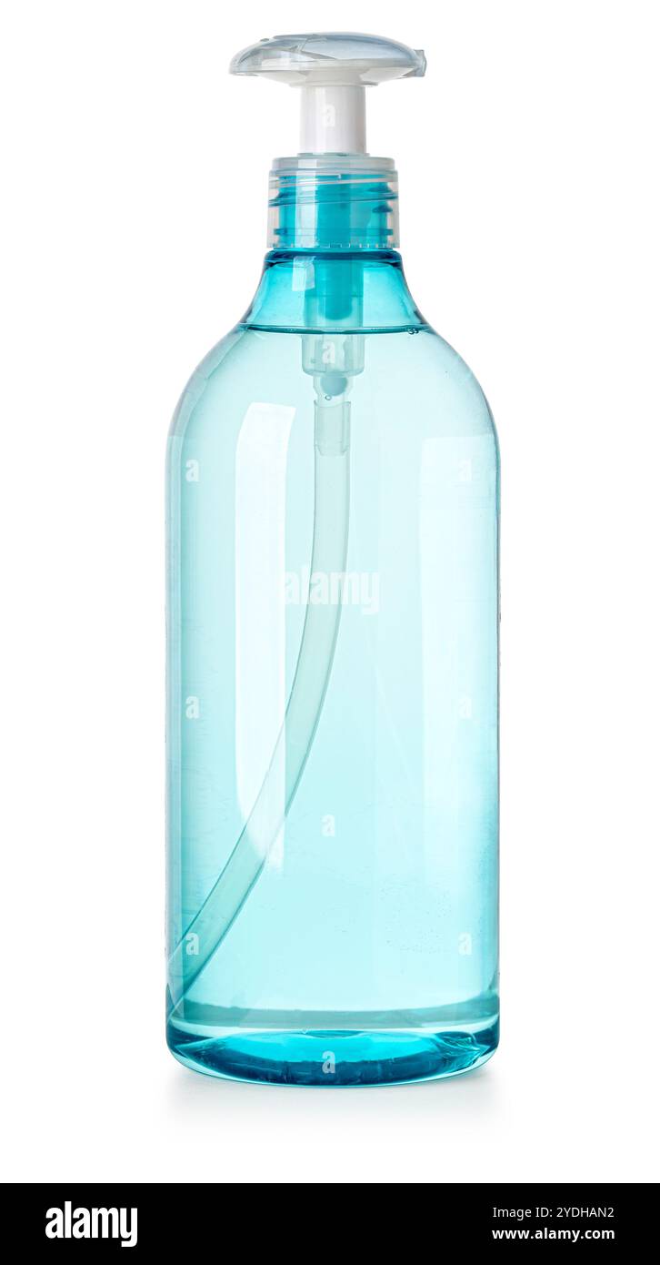 Bue, cyan cosmetic, micellar water isolated on white background ...