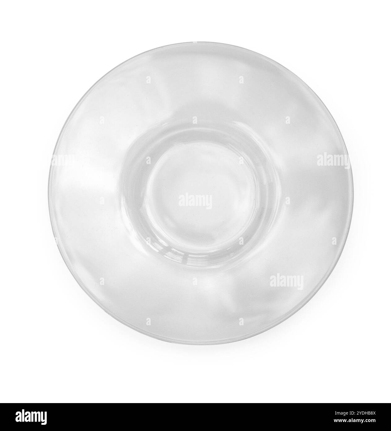 empty glass plate top view, isolated on white background Stock Photo ...