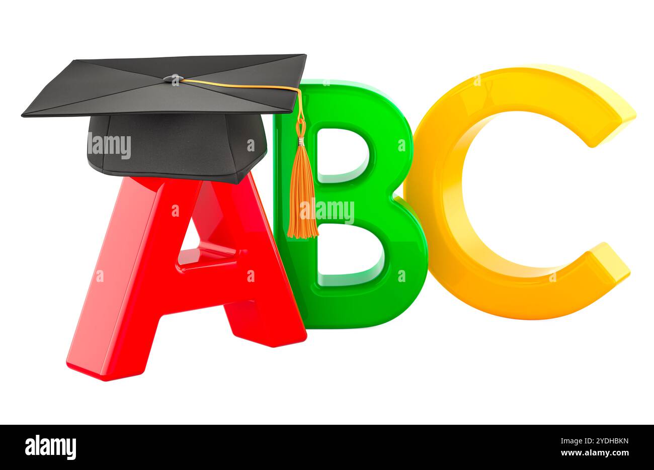Abc letters education hat hi-res stock photography and images - Alamy