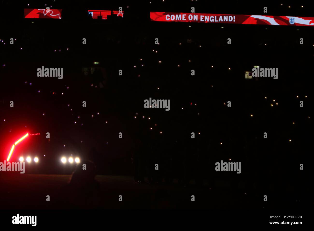 Pre-match light show Come on England England v Germany women's football ...