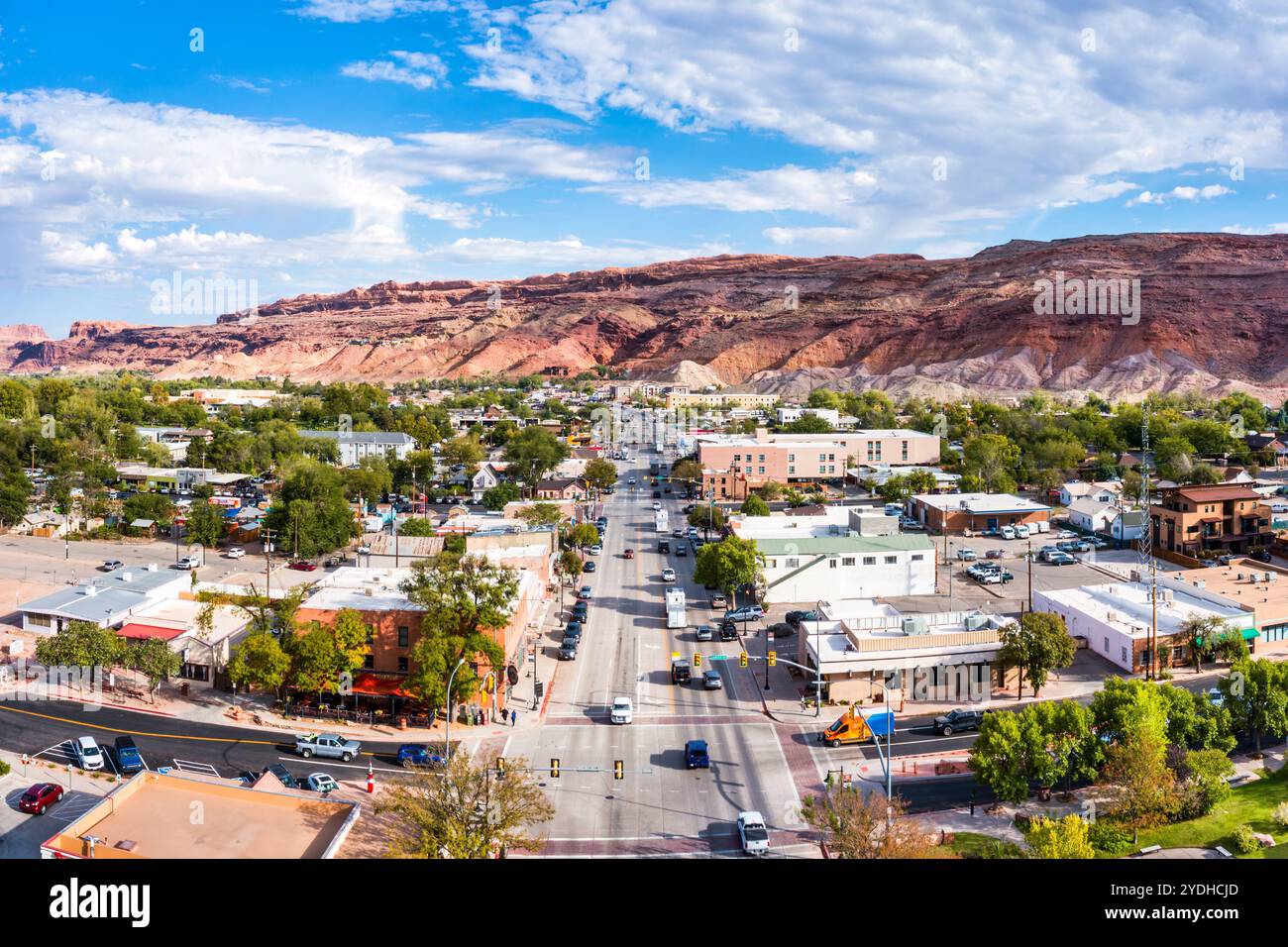 Aerial view of Moab, Utah Stock Photo - Alamy