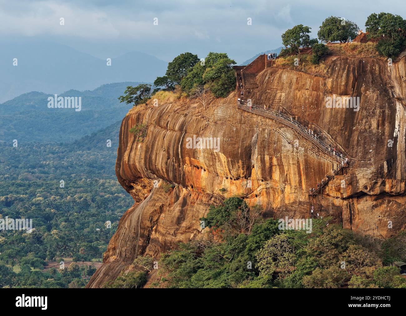 Sigiriya or Sinhagiri Lion Rock ancient rock fortress near Dambulla in ...