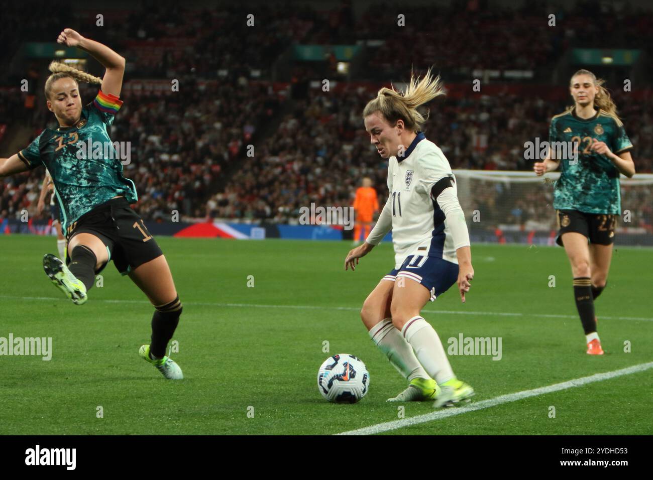 Lauren Hemp and Giulia Gwinn England v Germany women's football Wembley ...