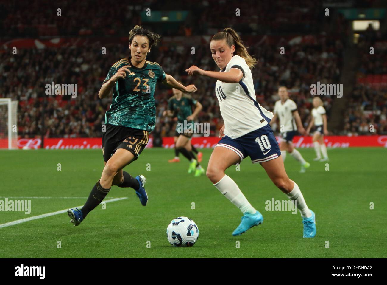 Ella Toone and Sara Doorsoun England v Germany women's football Wembley ...