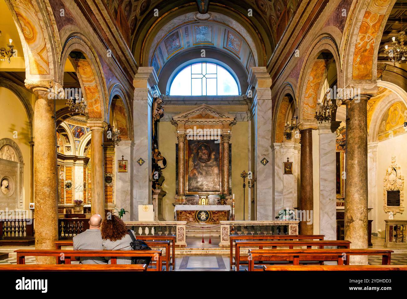 Interior of Santa Maria in Monterone, located in Rome, Italy, featuring ...