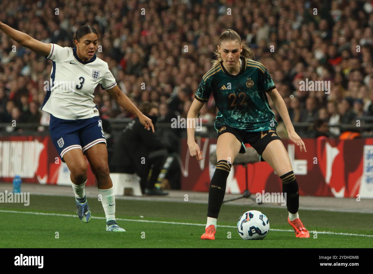 Jess Carter and Jule Brand England v Germany women's football Wembley ...