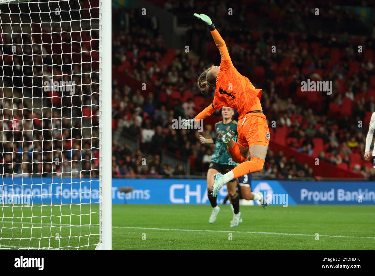 Hannah Hampton goalkeeper England v Germany women's football Wembley ...
