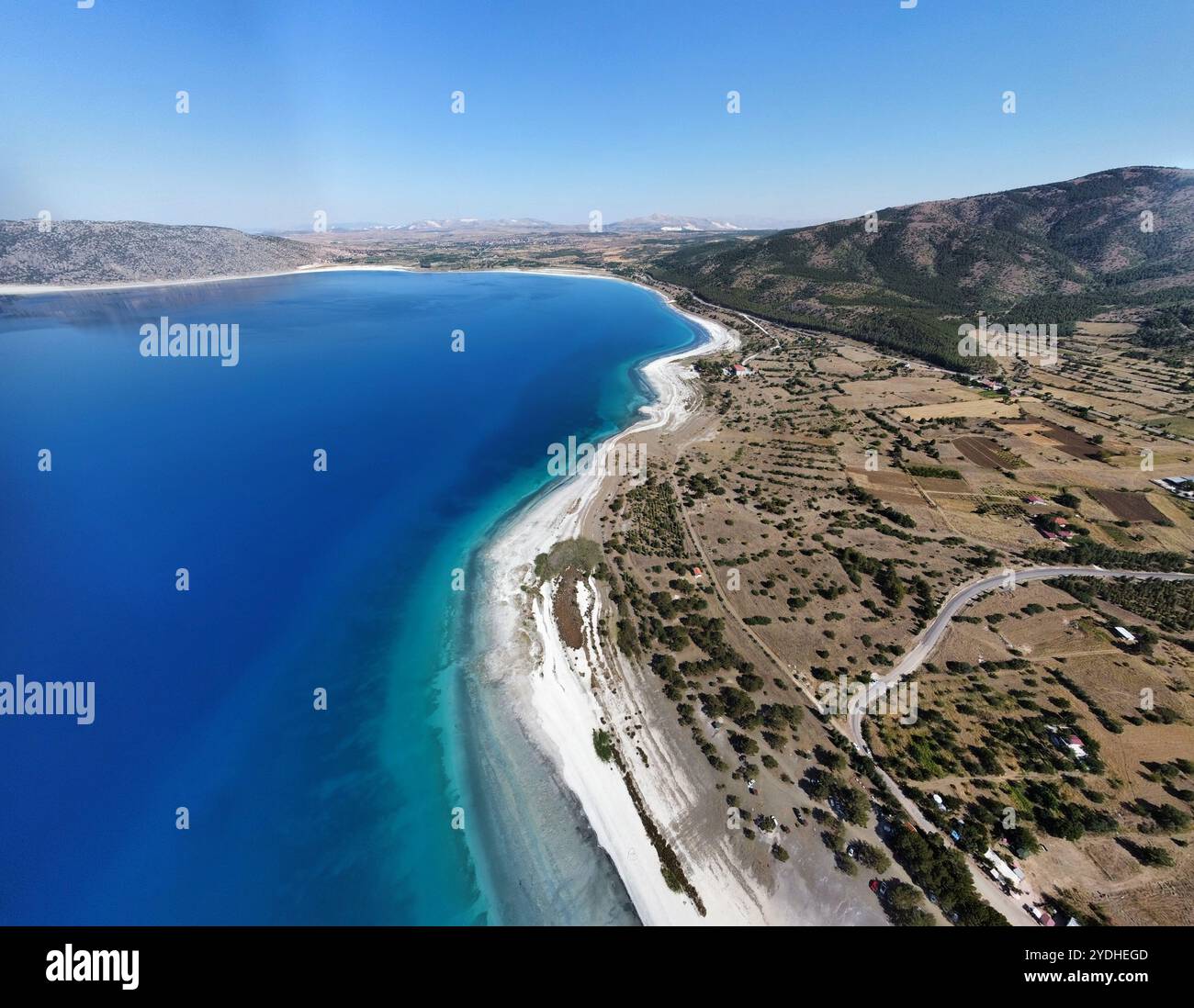 Aerial view of Lake Salda in Turkey Stock Photo - Alamy