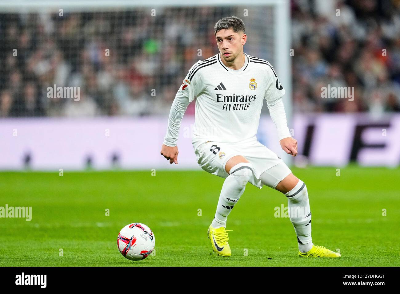 Federico Valderde of Real Madrid in action during the Spanish league ...