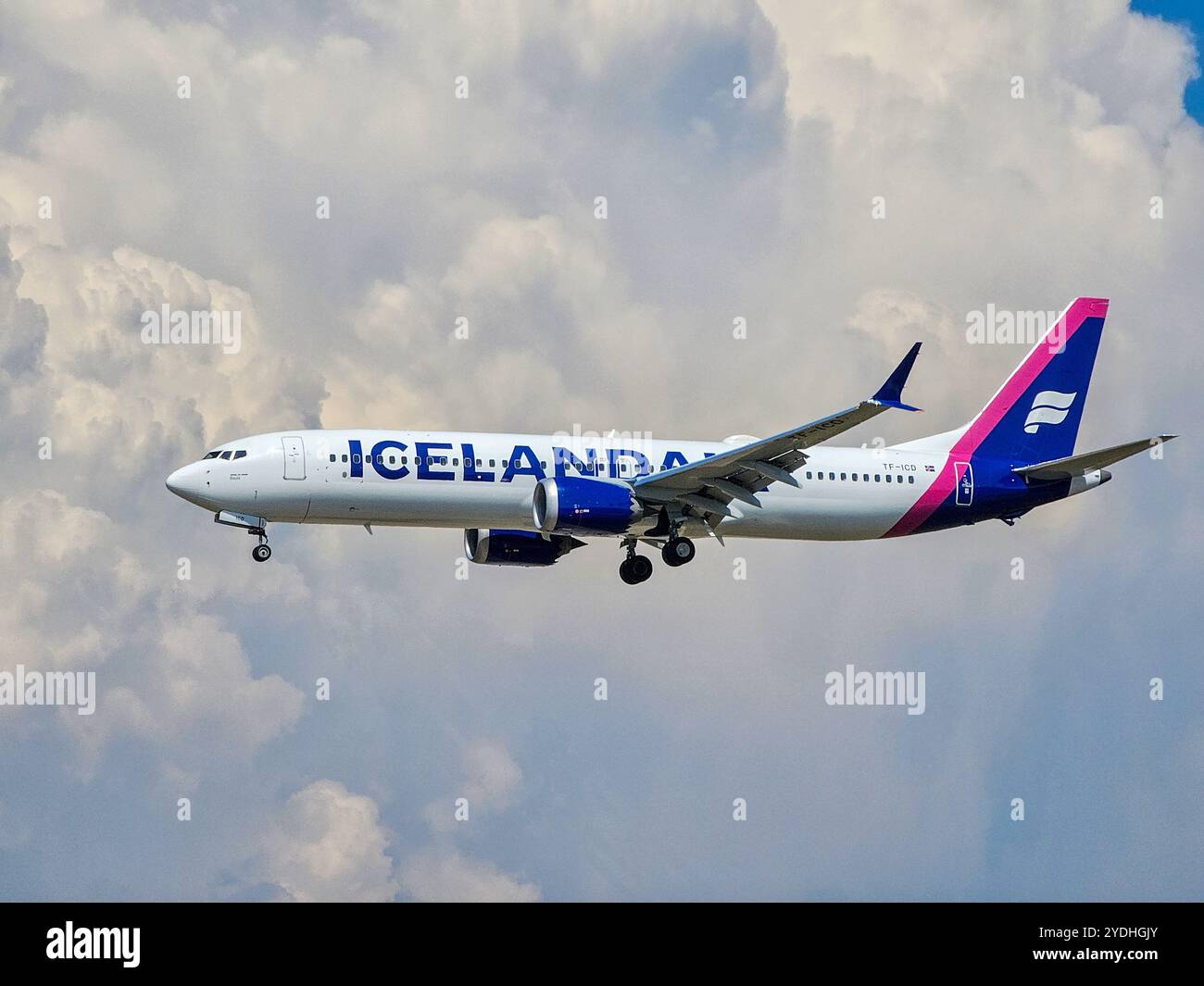 Frankfurt, Hessen, Germany - August 13 2024: Icelandair Boeing 737 MAX ...