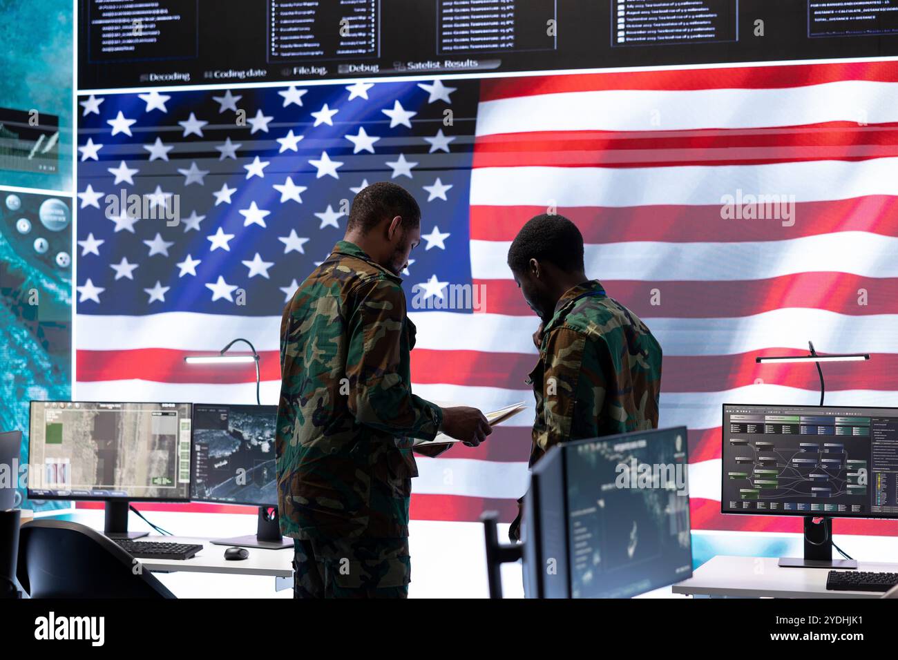 Military personnel in high tech environment safeguard classified ...