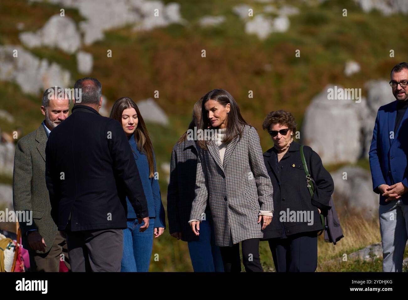 Sotres, Spain. 26th Oct, 2024. King Felipe VI of Spain, Queen Letizia ...