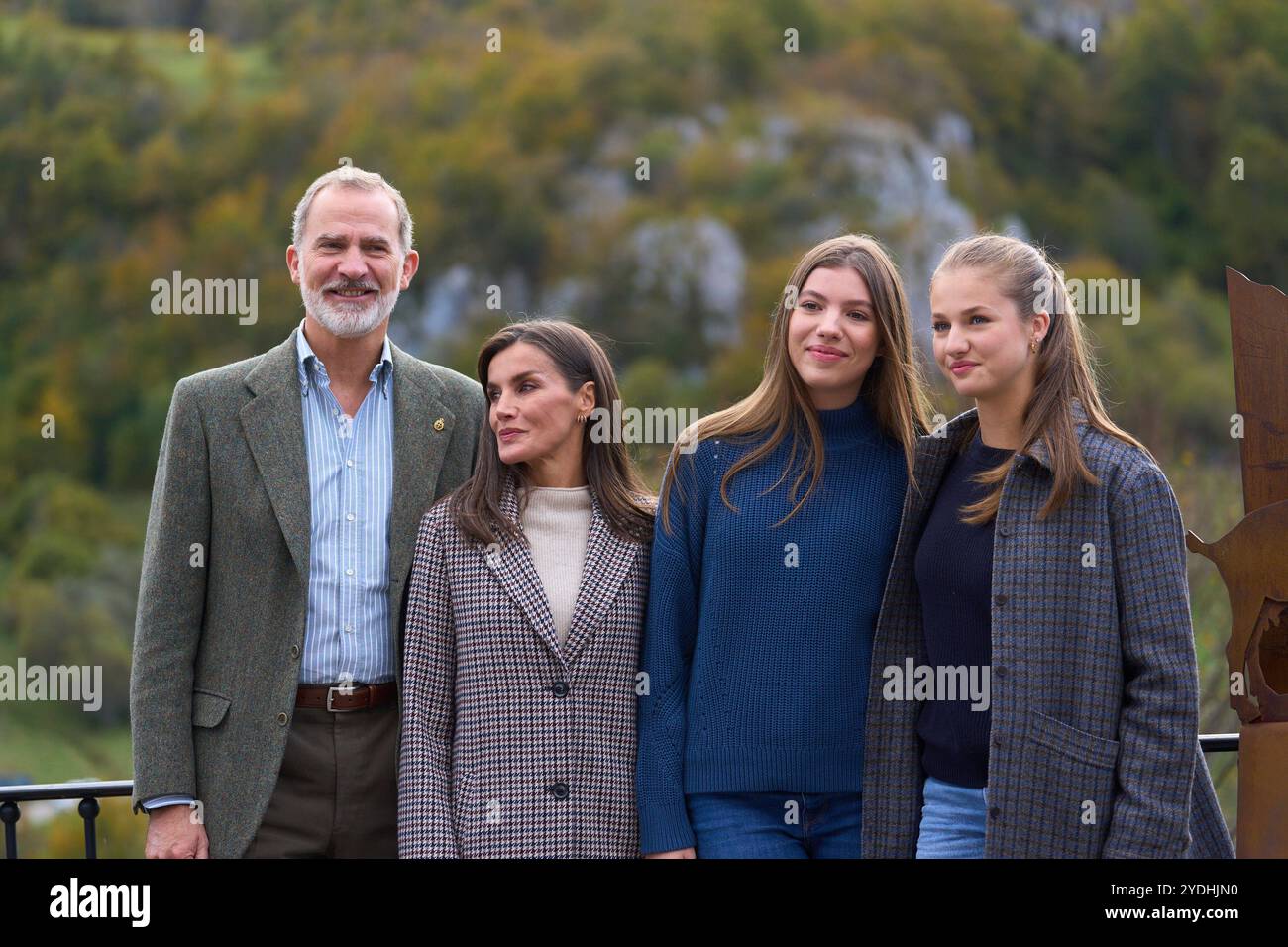 Sotres, Spain. 26th Oct, 2024. King Felipe VI of Spain, Queen Letizia ...