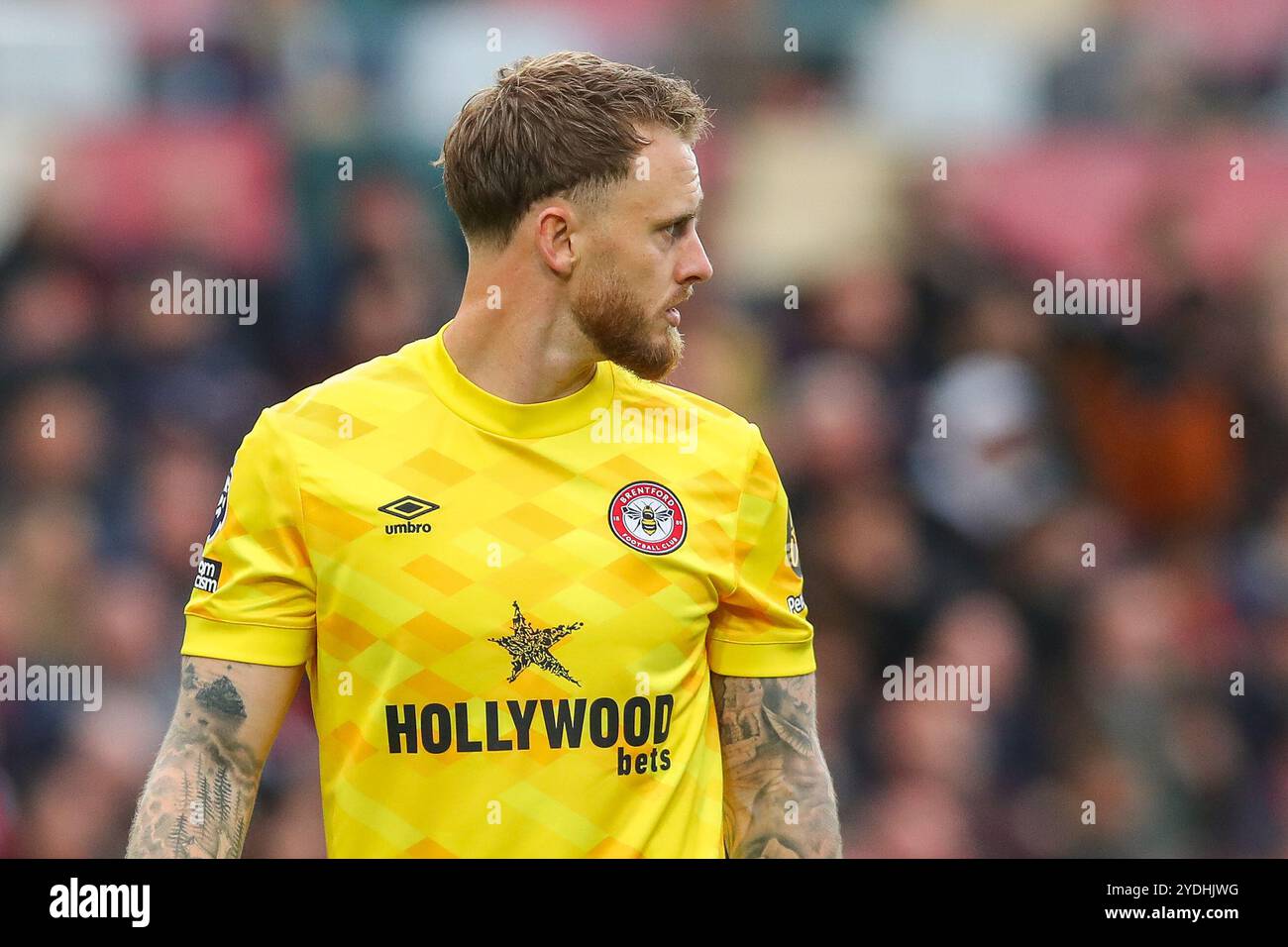 Mark Flekken of Brentford looks on during the Premier League match ...