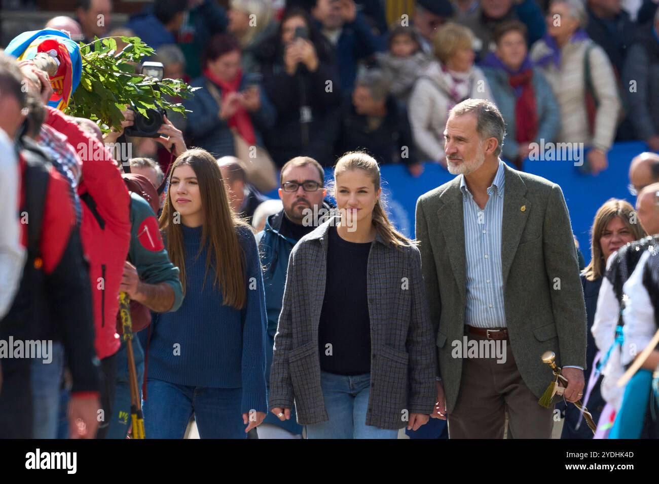 Sotres, Spain. 26th Oct, 2024. King Felipe VI of Spain, Crown Princess ...