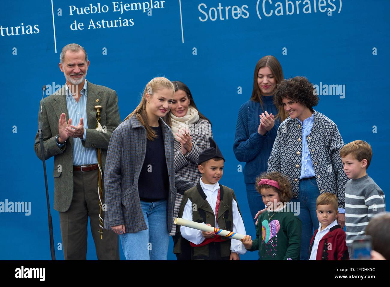 Sotres, Spain. 26th Oct, 2024. King Felipe VI of Spain, Queen Letizia ...