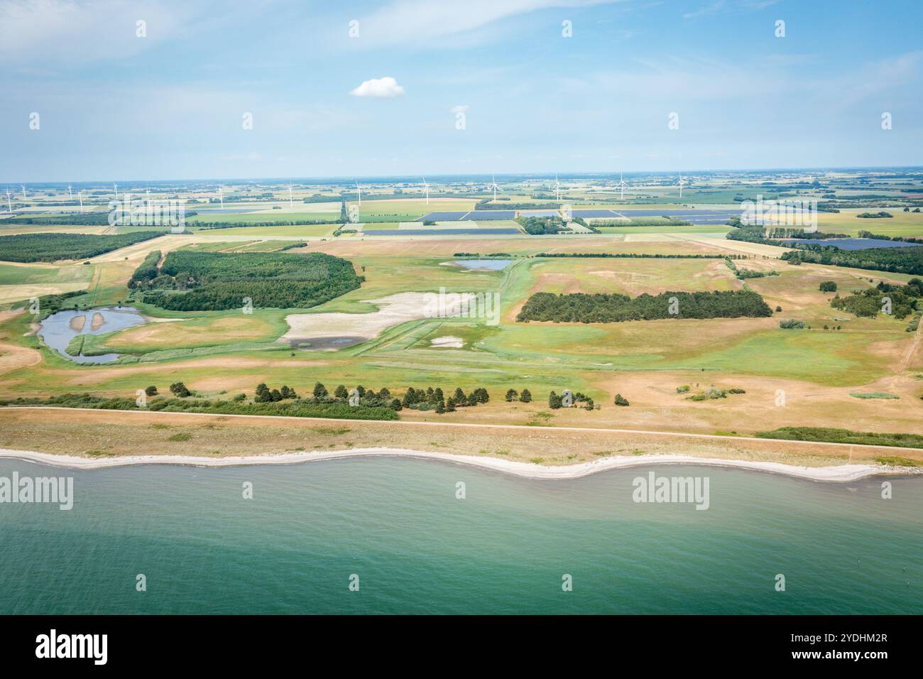 aerial view of coast line in denmark Stock Photo - Alamy
