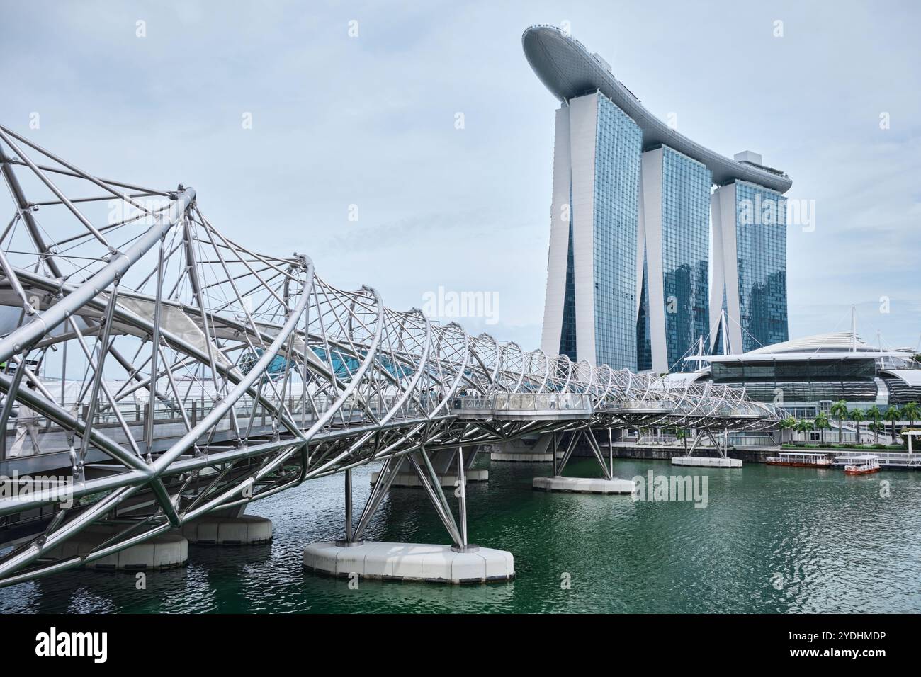 Singapore - August 14, 2024: Marina Bay Sands Resort and the Helix ...