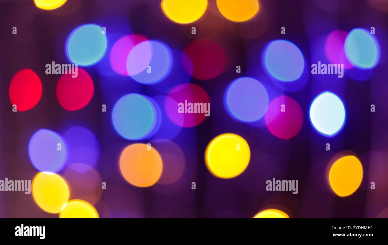 Defocused Colorful Lights Vibrant Bokeh Background with Blurred ...