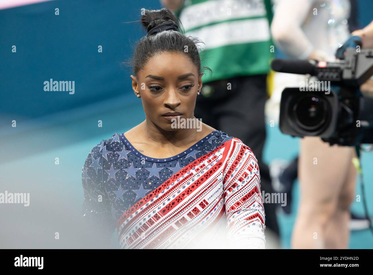 Paris, France. 30th July, 2024. Simone Biles of USA following her ...
