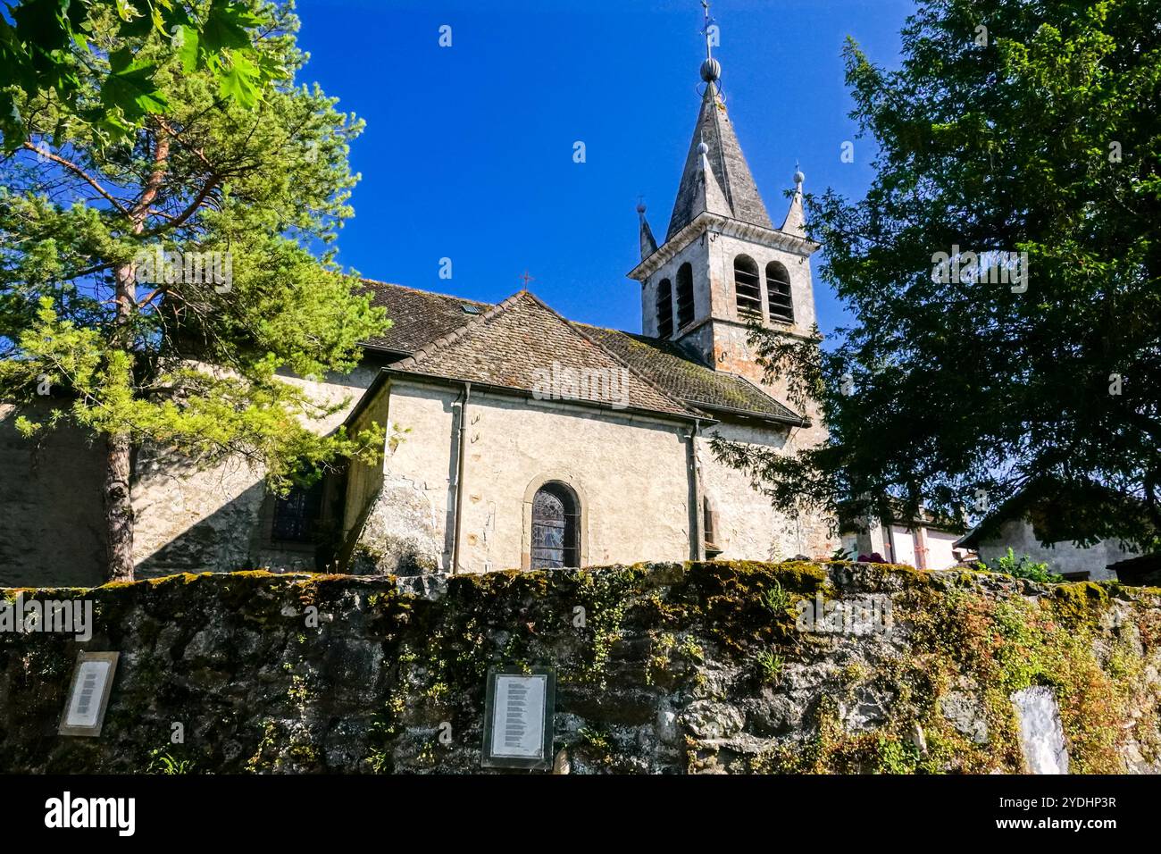 The Eglise Saint Martin de Nernier medieval Catholic Church along the ...
