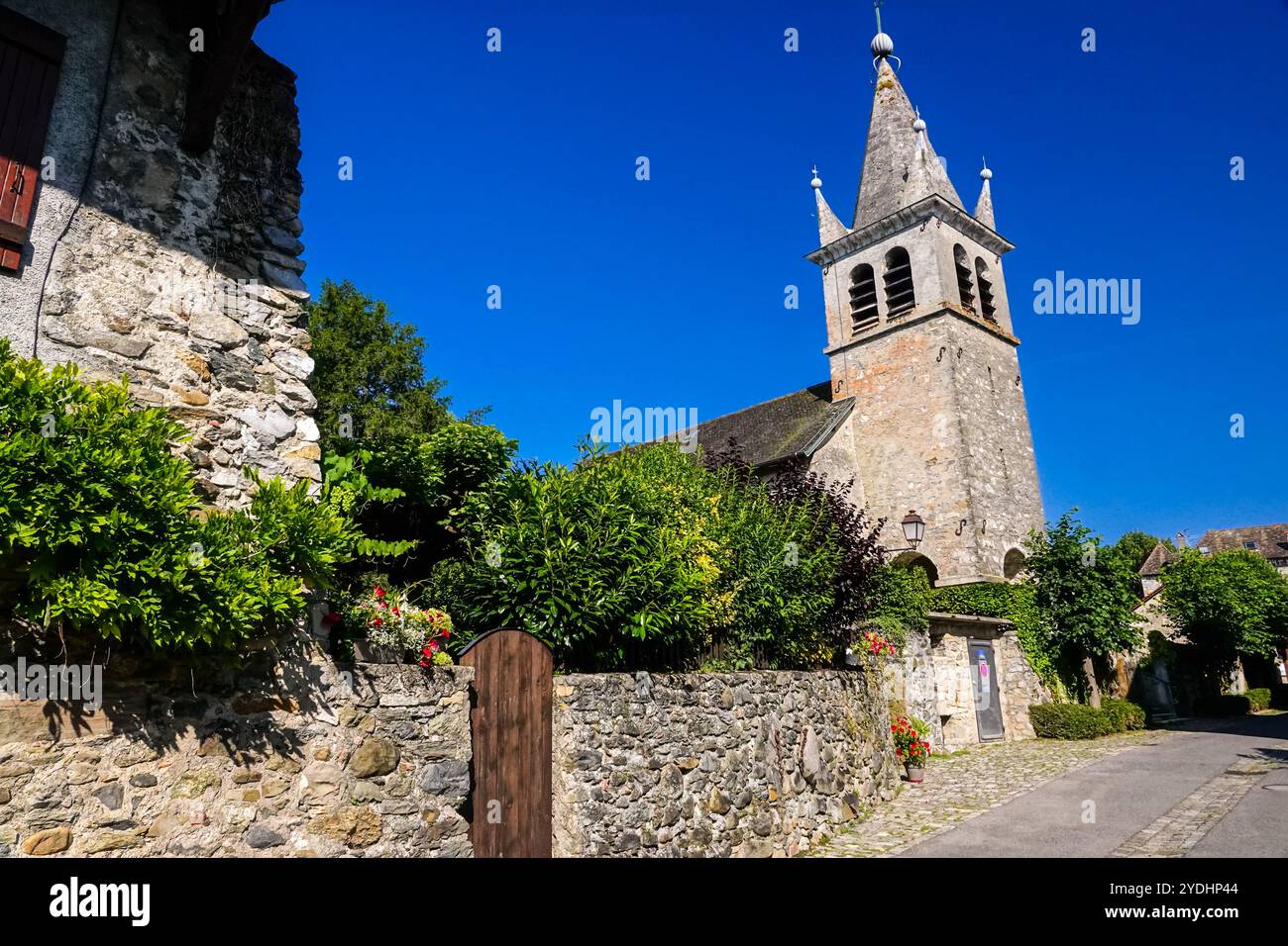 The Eglise Saint Martin de Nernier Catholic Church along the French ...