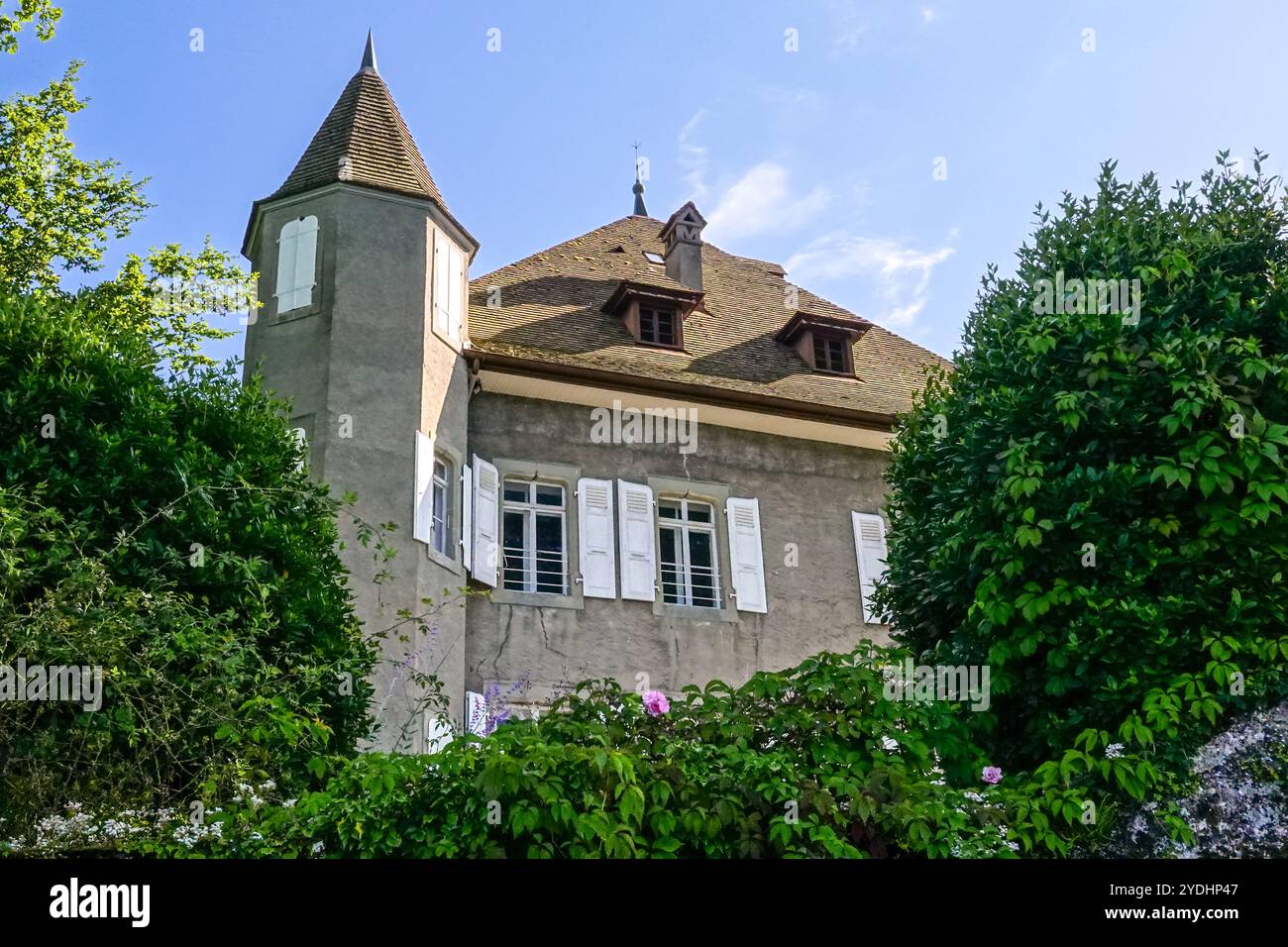 The Nernier Chateau also known as the Chateau d’Antiche, along the ...