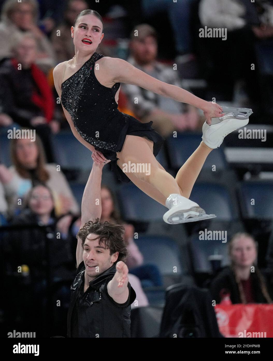 Kelly Ann Laurin and Loucas Ethier of Canada skate during the pairs ...