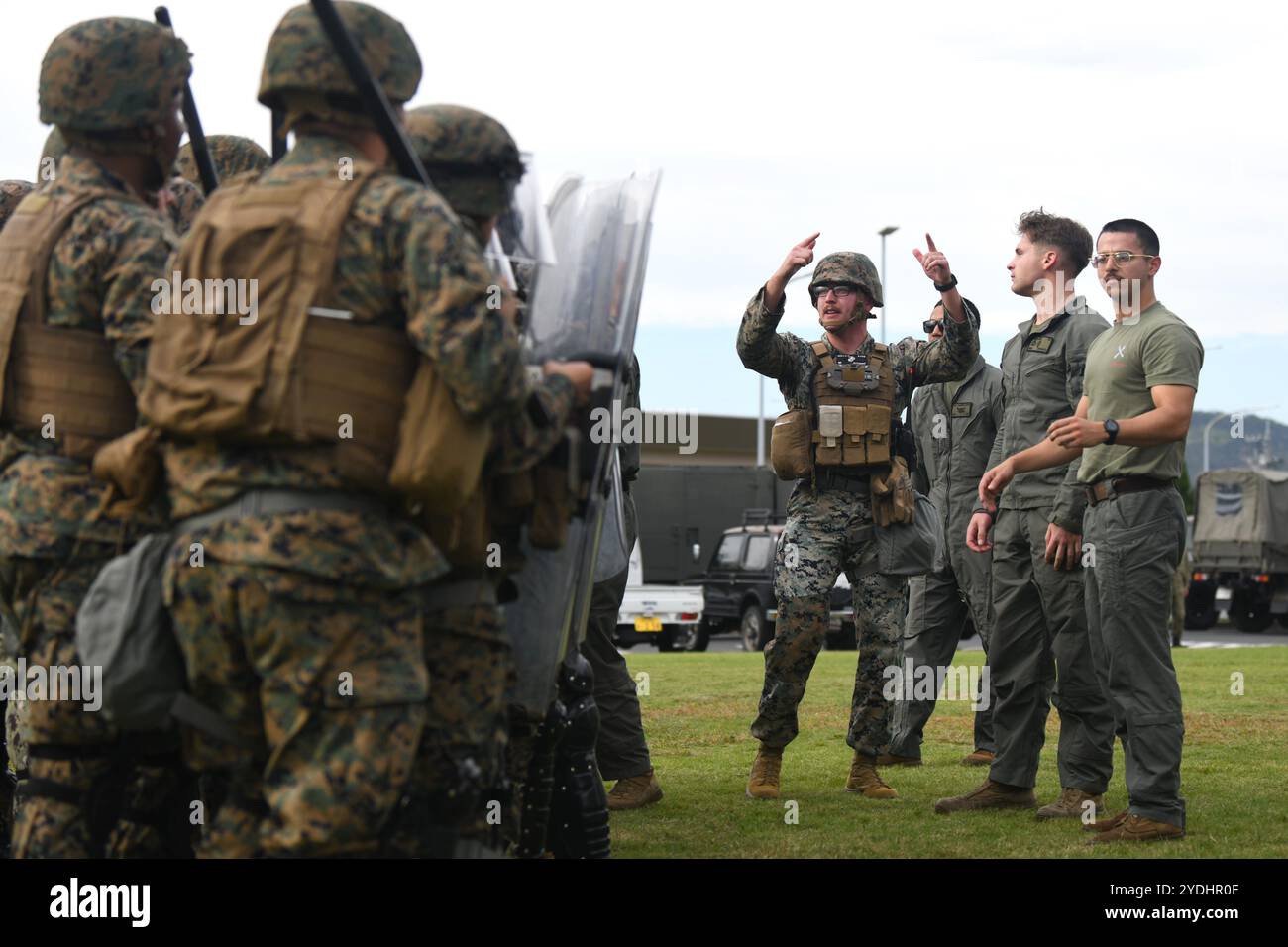 U.S. Marines with Headquarters and Headquarters Squadron, Marine Corps ...