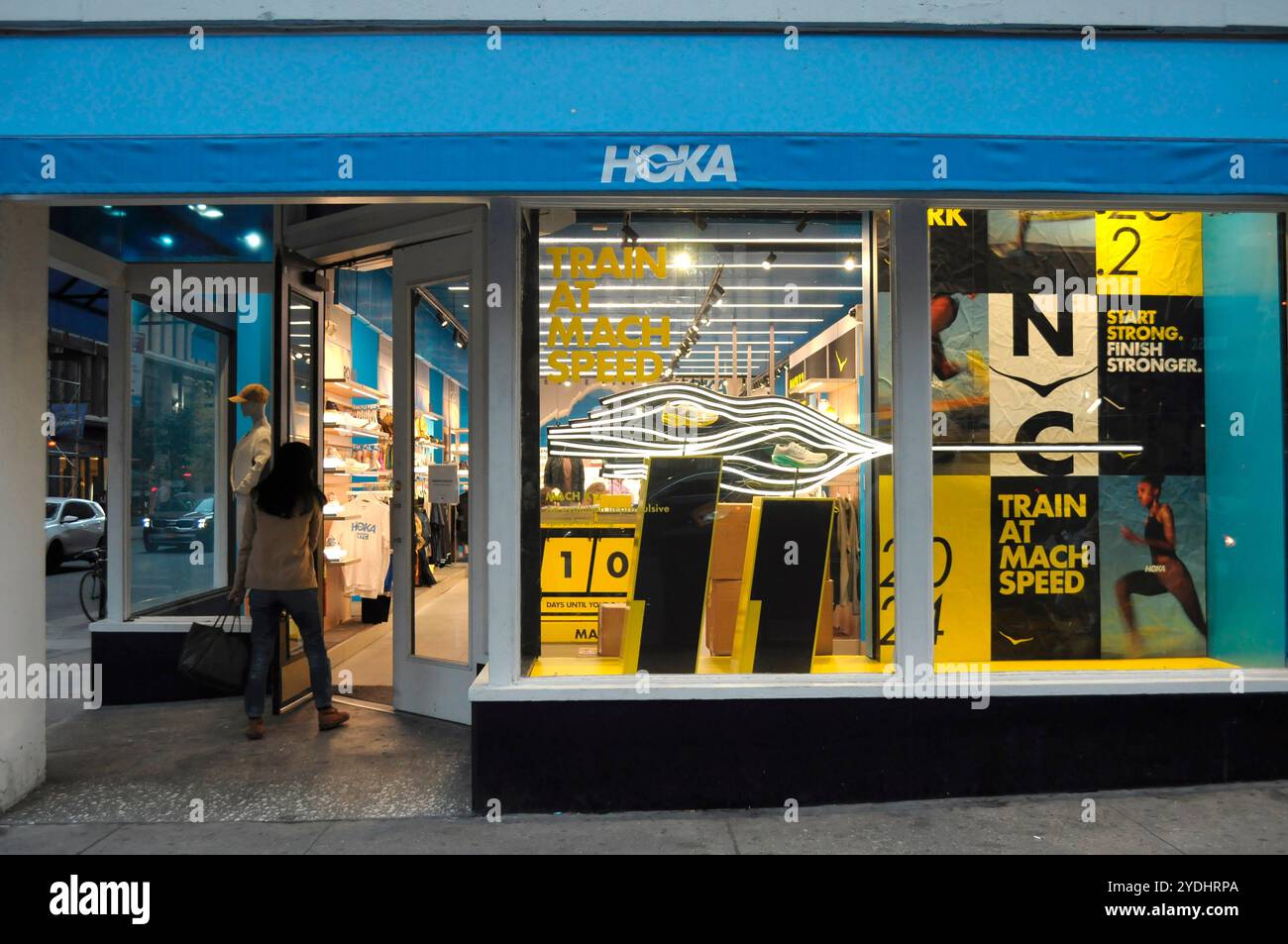 A Hoka clothing and shoe store is seen in Manhattan, New York City ...