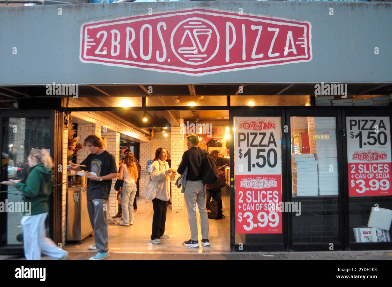 A 2 Bros. Pizza is seen in Manhattan, New York City Stock Photo - Alamy