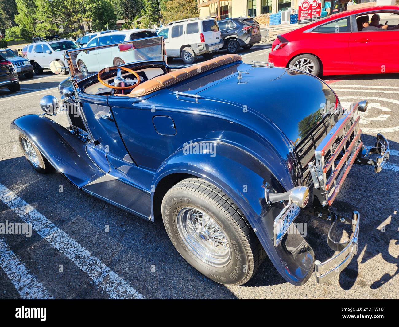 Seattle, WA, USA -July 4, 2024 : 1930 Ford Model A v8 Roadster blue ...