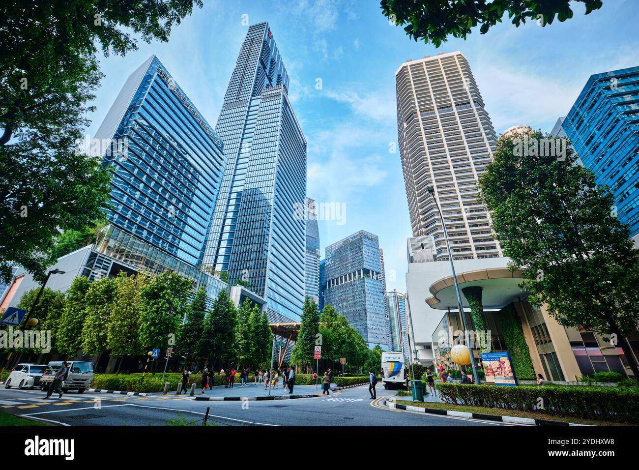 Singapore - August 16, 2024: View of Singapore skyline from Chinatown ...