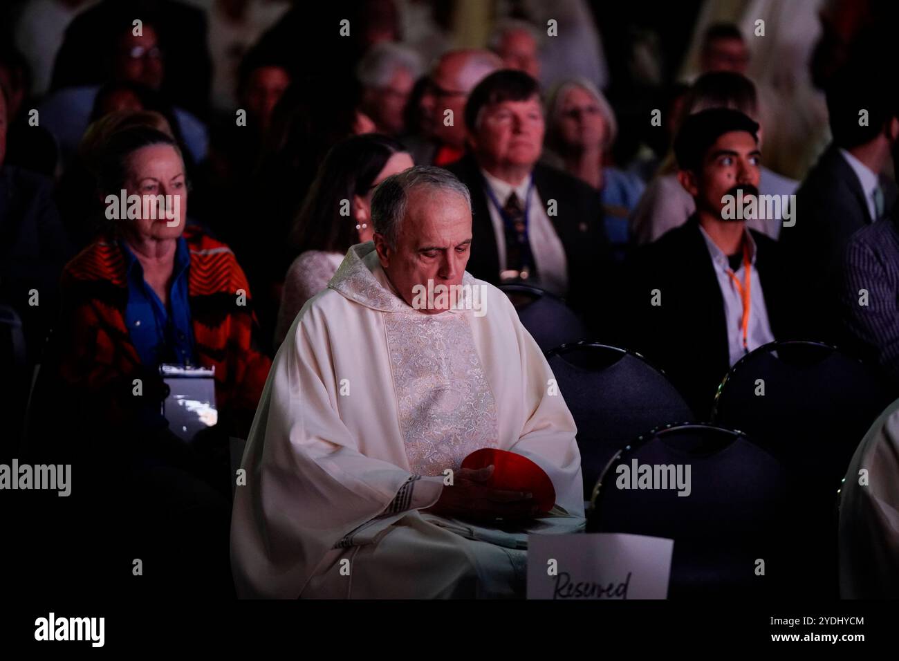 Apostolic Nuncio Cardinal Christophe Pierre processes during a mass ...