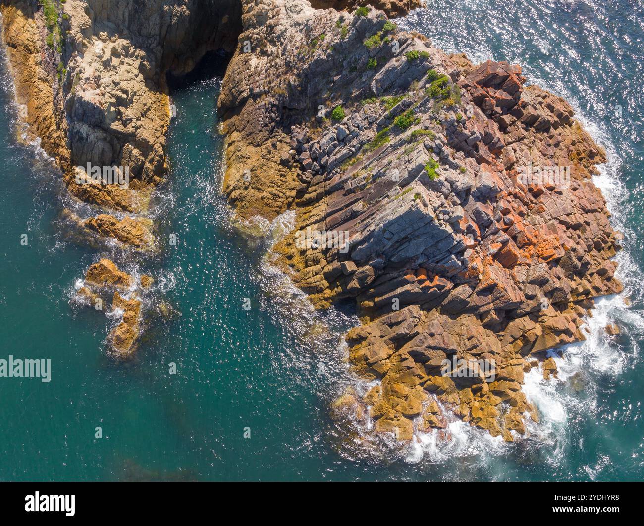 Aerial view coastline volcanic rocks hi-res stock photography and ...