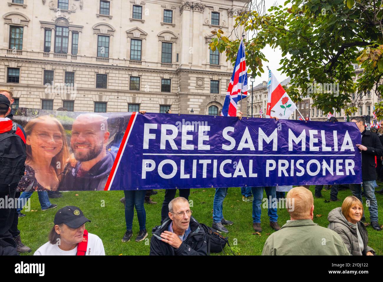 London, UK. 26 OCT, 2024. Sign calling for the release of activist Sam ...