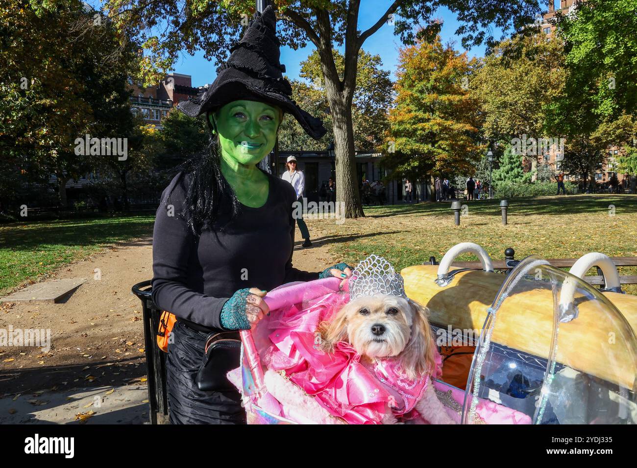 Robyn is dressed Elphaba and her rescue dog 89 is Glinda from Wicked ...
