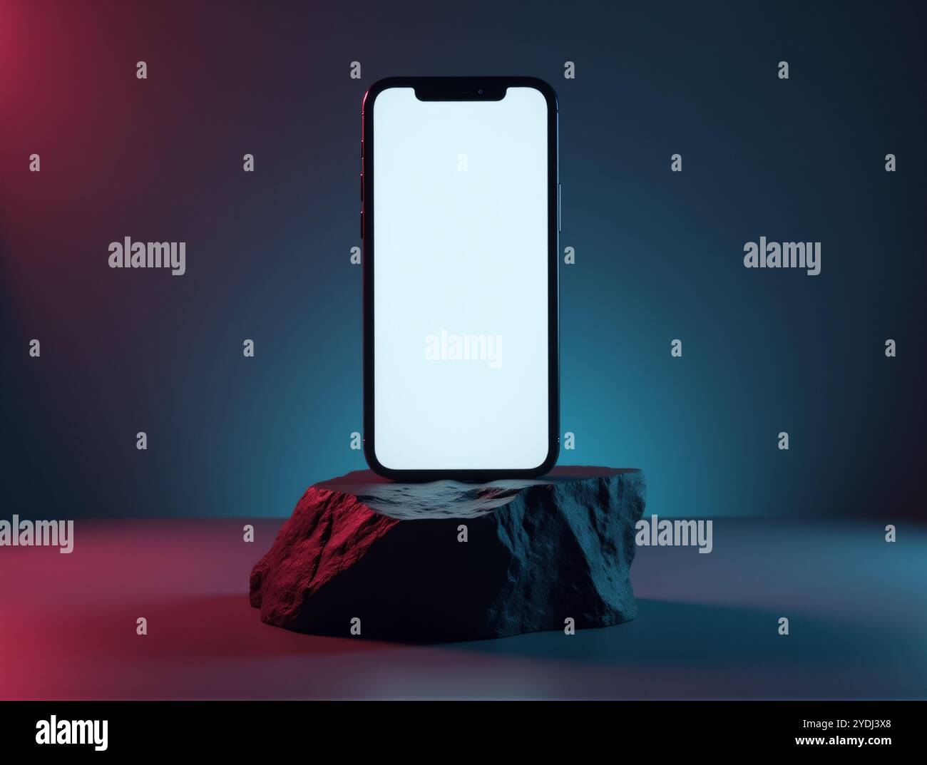 Front Side View of Floating iPhone 14 Pro Max with Empty White Screen ... Front Side View of Floating iPhone 14 Pro Max with Empty White Screen ...