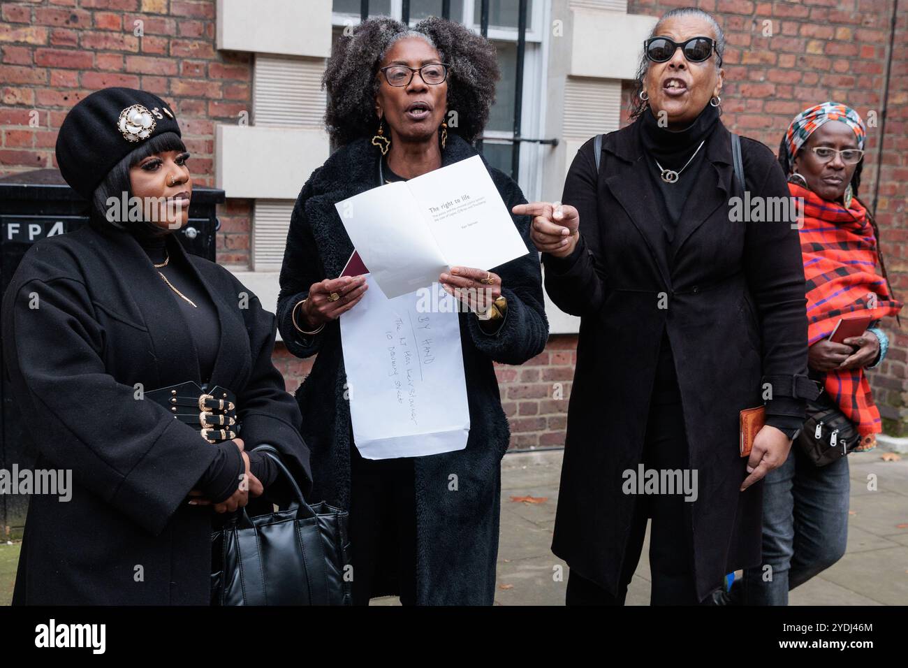 London, UK. 26th October, 2024. Sheeda Kaba (l), Marcia Rigg (c), Susan ...