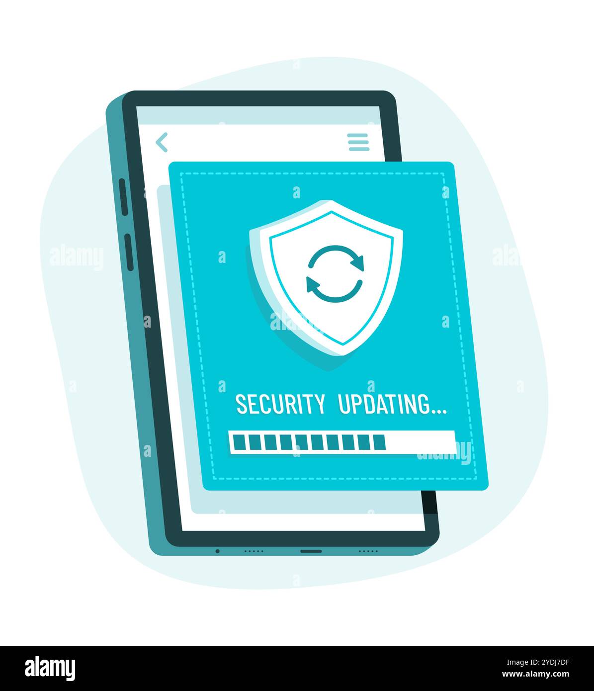 Smartphone Updating Security Data for Cyber Security Concept ...