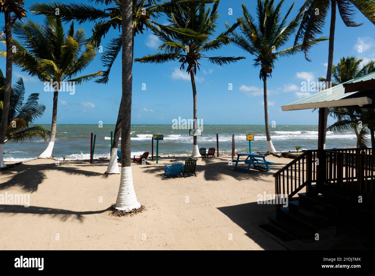 Beach at Hopkins, Belize Stock Photo - Alamy